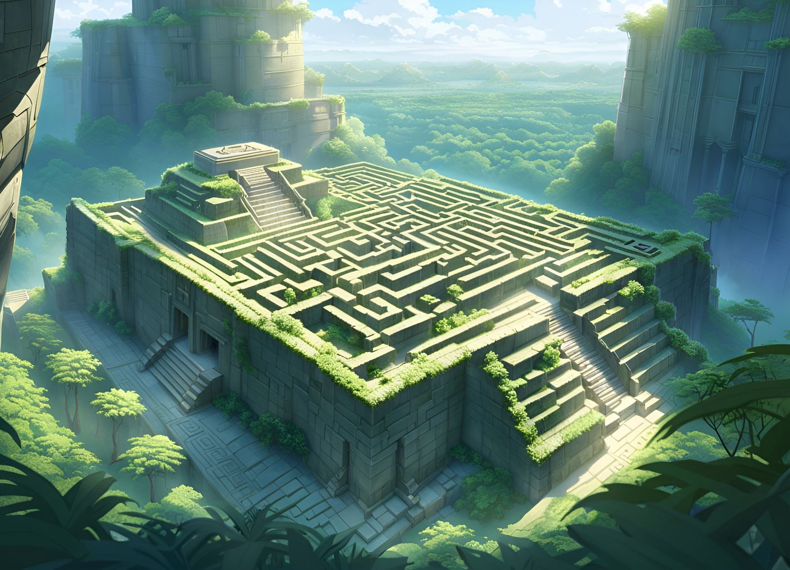 Mayan Proving Maze Temple - AI Generated Artwork - NightCafe Creator