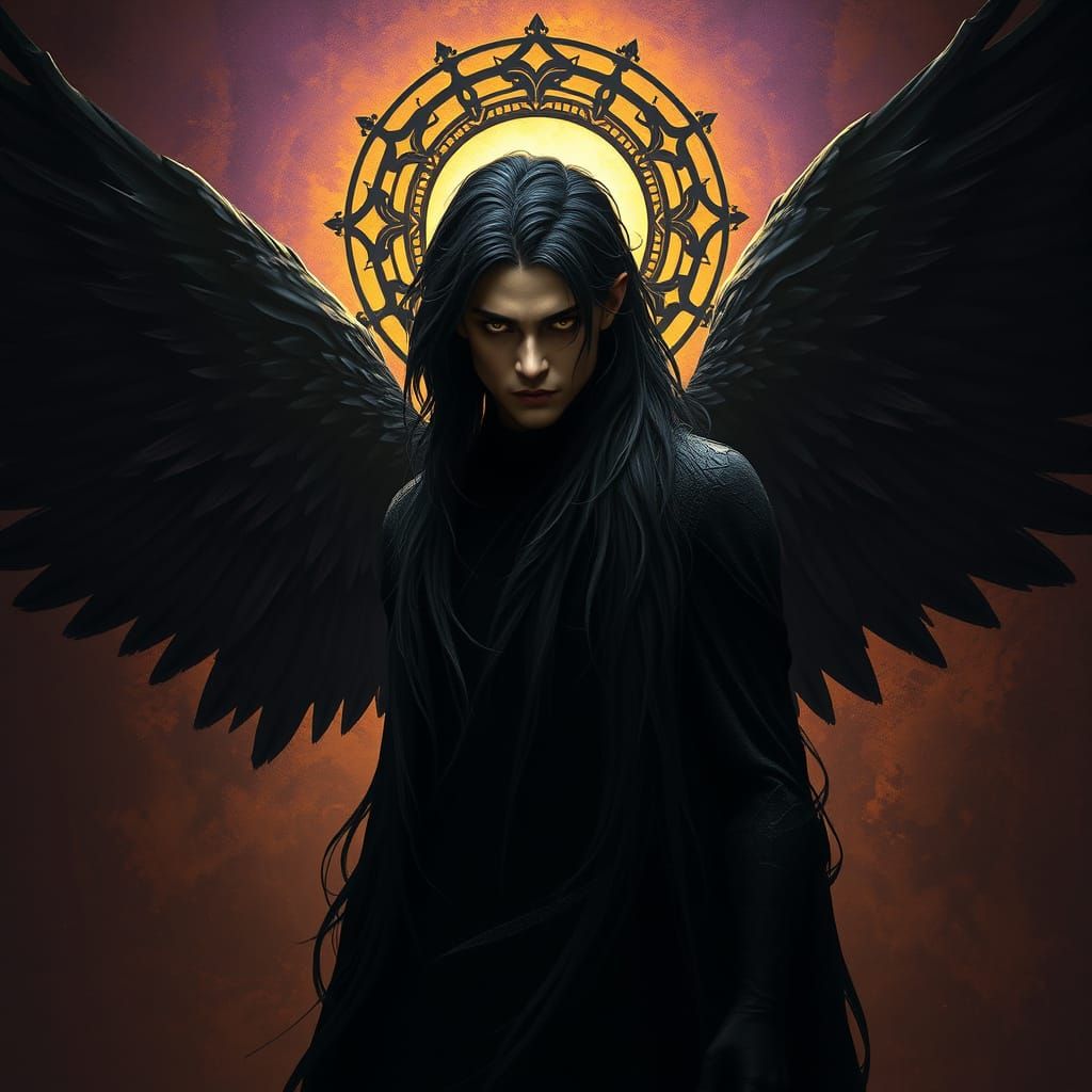 Fallen Angel {V3} - Dark Fantasy Angel with Obsidian Locks a...
