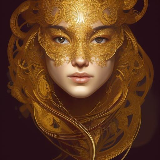 Golden Filigree - AI Generated Artwork - NightCafe Creator