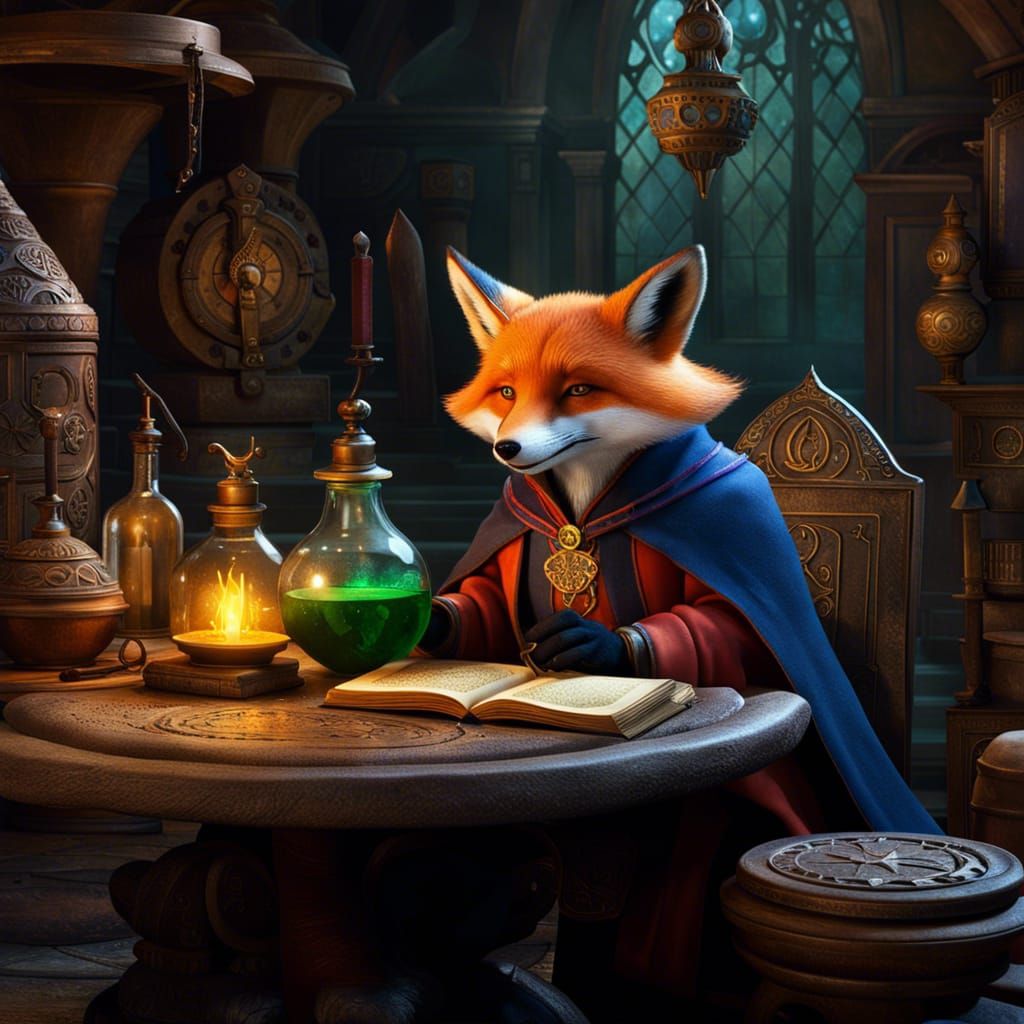 Wizard fox (open prompt) - AI Generated Artwork - NightCafe Creator