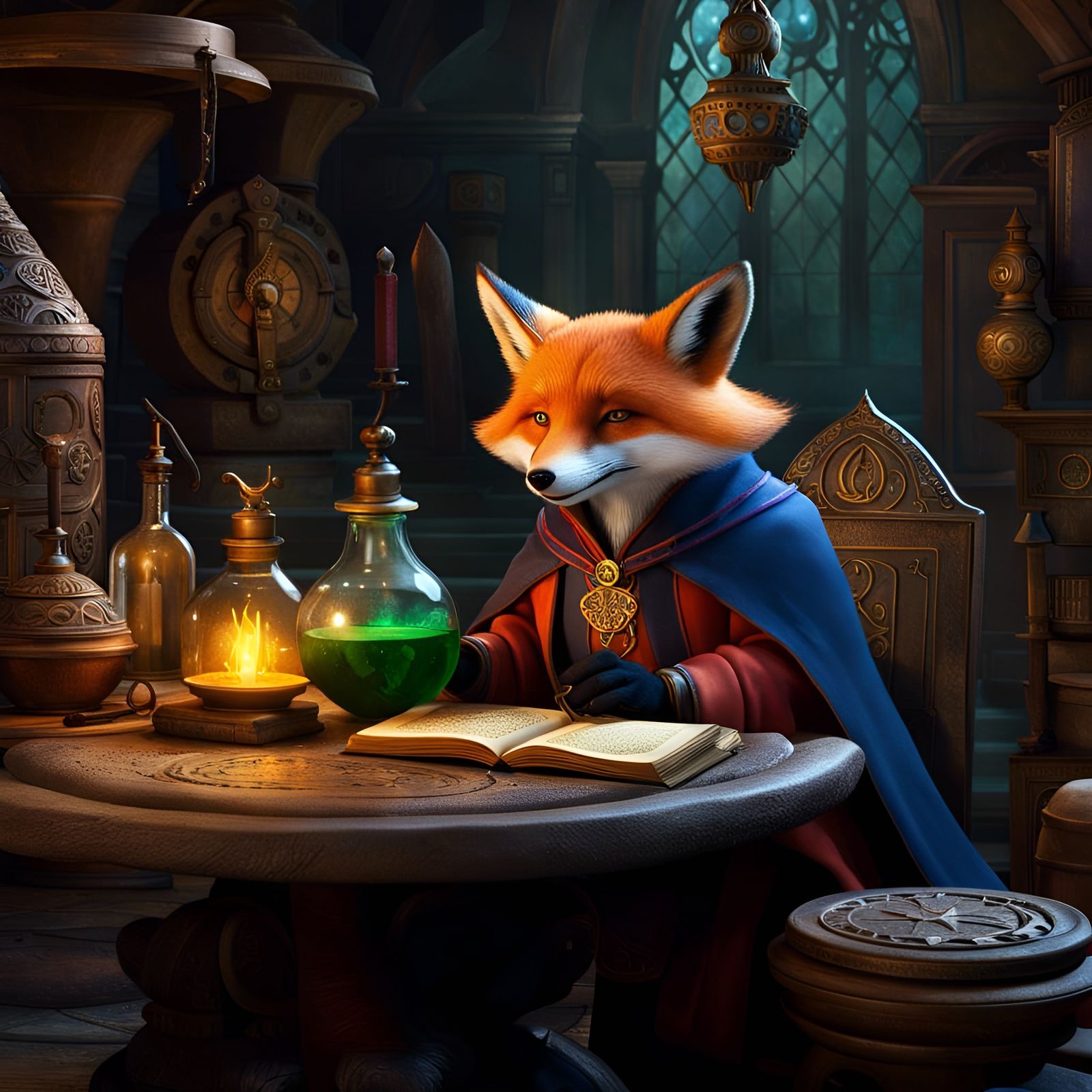 Wizard fox (open prompt) - AI Generated Artwork - NightCafe Creator