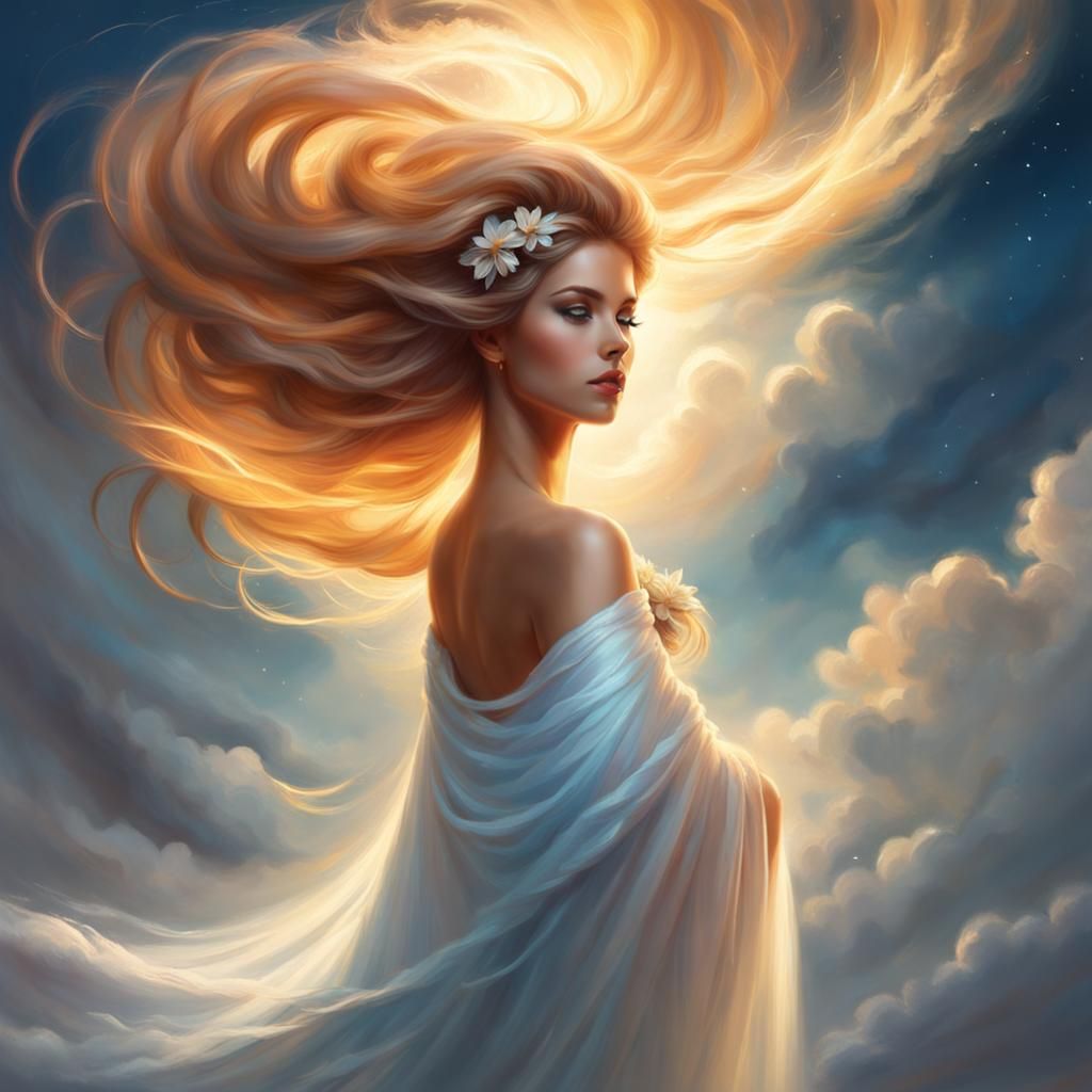 Hair in the Wind - AI Generated Artwork - NightCafe Creator