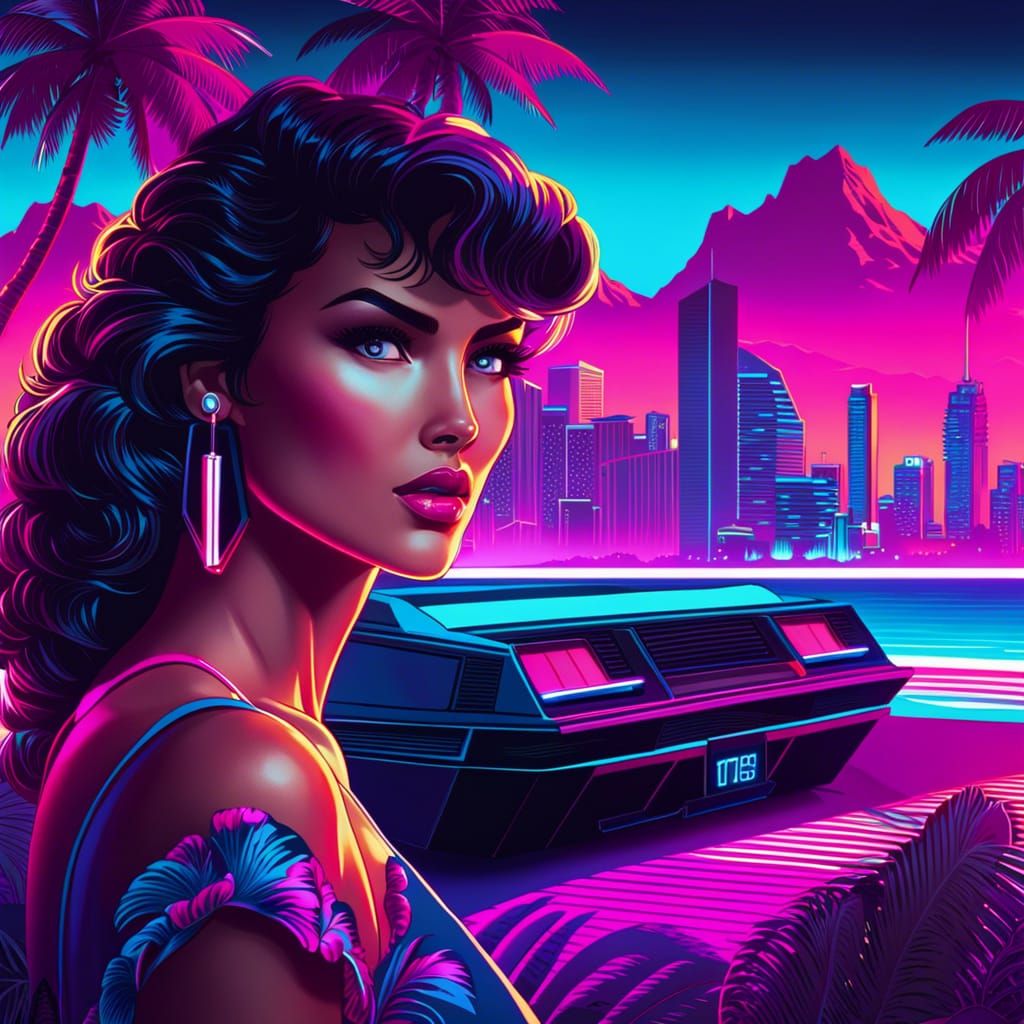80s Miami - AI Generated Artwork - NightCafe Creator
