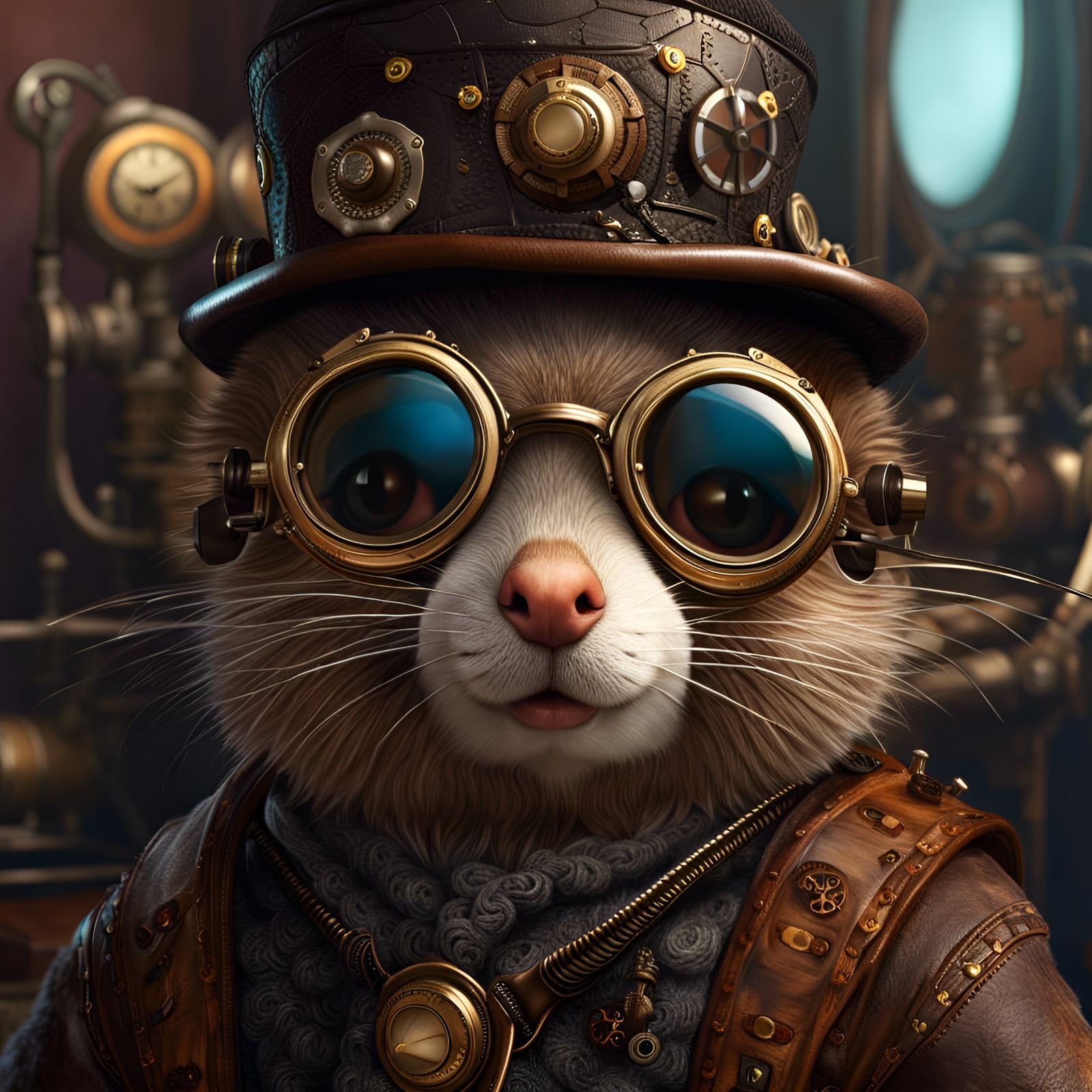 Steampunk Mole - AI Generated Artwork - NightCafe Creator