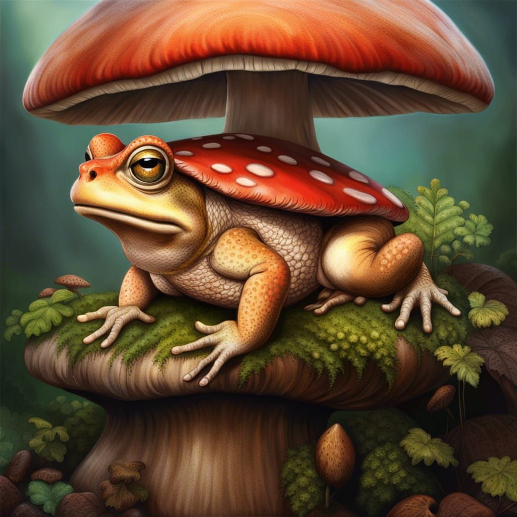 Mushroom-toad - AI Generated Artwork - NightCafe Creator