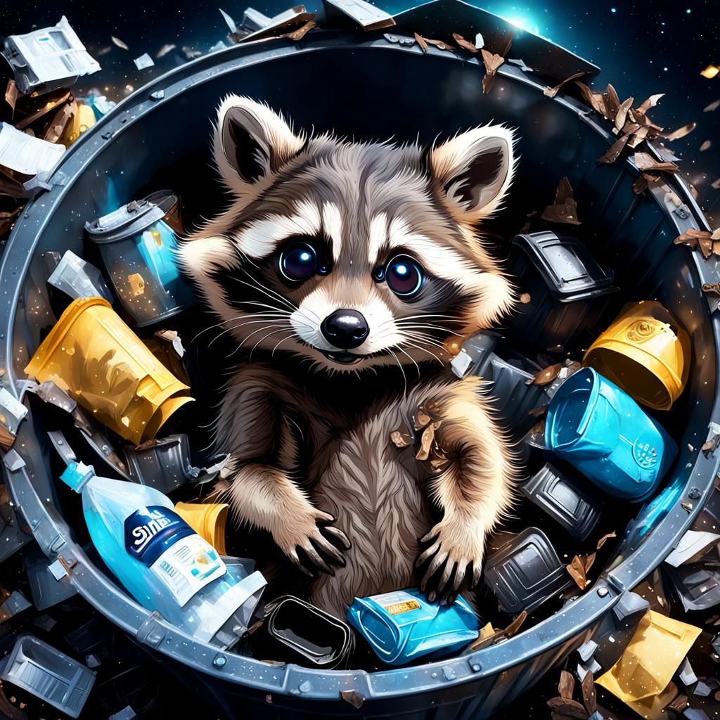 Baby raccoon - AI Generated Artwork - NightCafe Creator