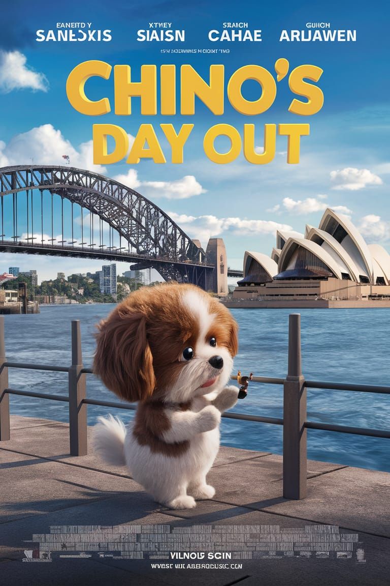 A fun and very cute Pixar CGI animated style movie poster advertising a ...