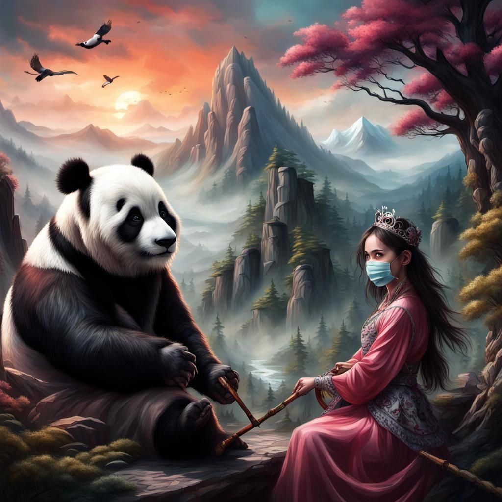 The Panda Princess 5 - AI Generated Artwork - NightCafe Creator