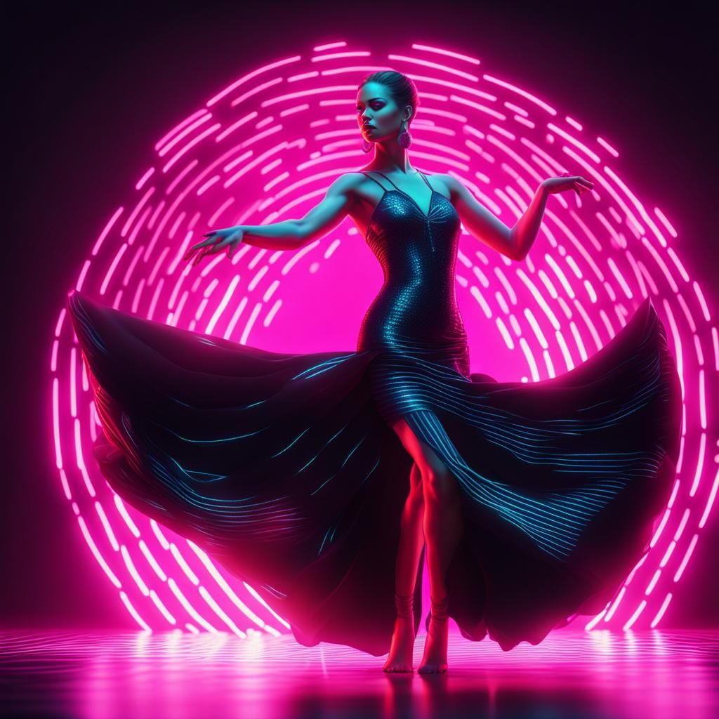 Woman synthwave - AI Generated Artwork - NightCafe Creator