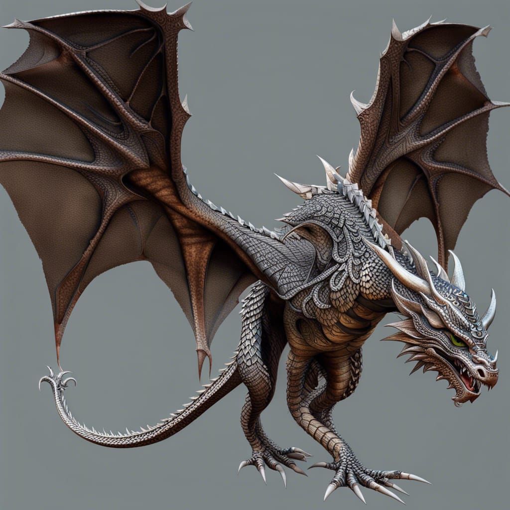 Magnificent dragon, 3D, elegant, stunning, unique, sharp focus, sharp ...