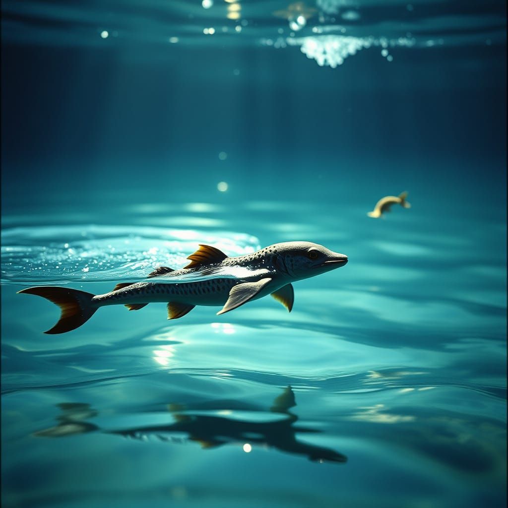 A fintastic swim! - Axolotl in Cinematic Film Still