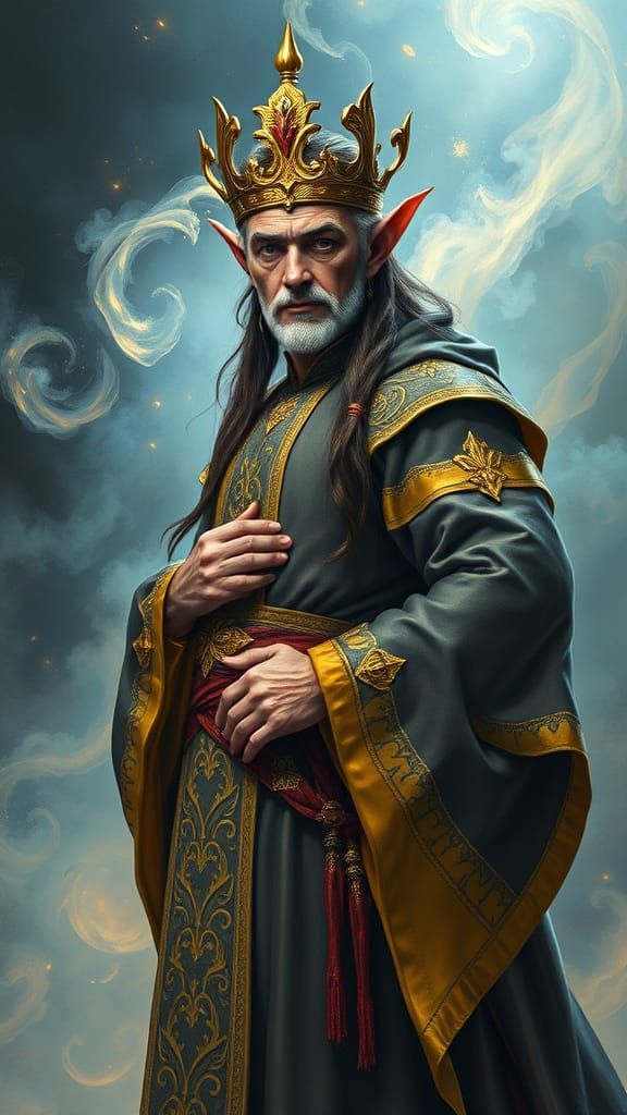 High Elf Wizard Arrogant Moebius split-complementary colors tetradic ...