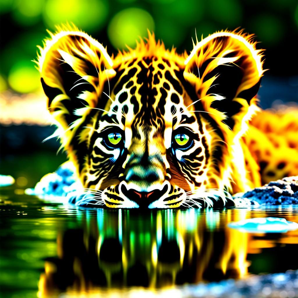 Neon Leopard! - AI Generated Artwork - NightCafe Creator