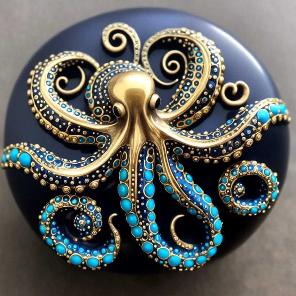turquoise octopus - AI Generated Artwork - NightCafe Creator