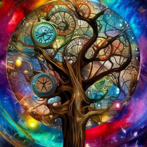 Tree of Time - AI Generated Artwork - NightCafe Creator
