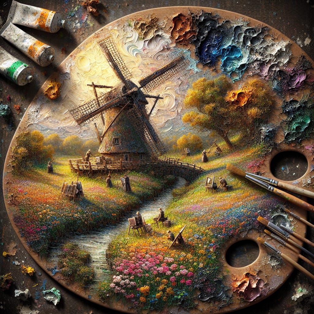 Magical color palette - Fantasy Palette with Miniature Impre...