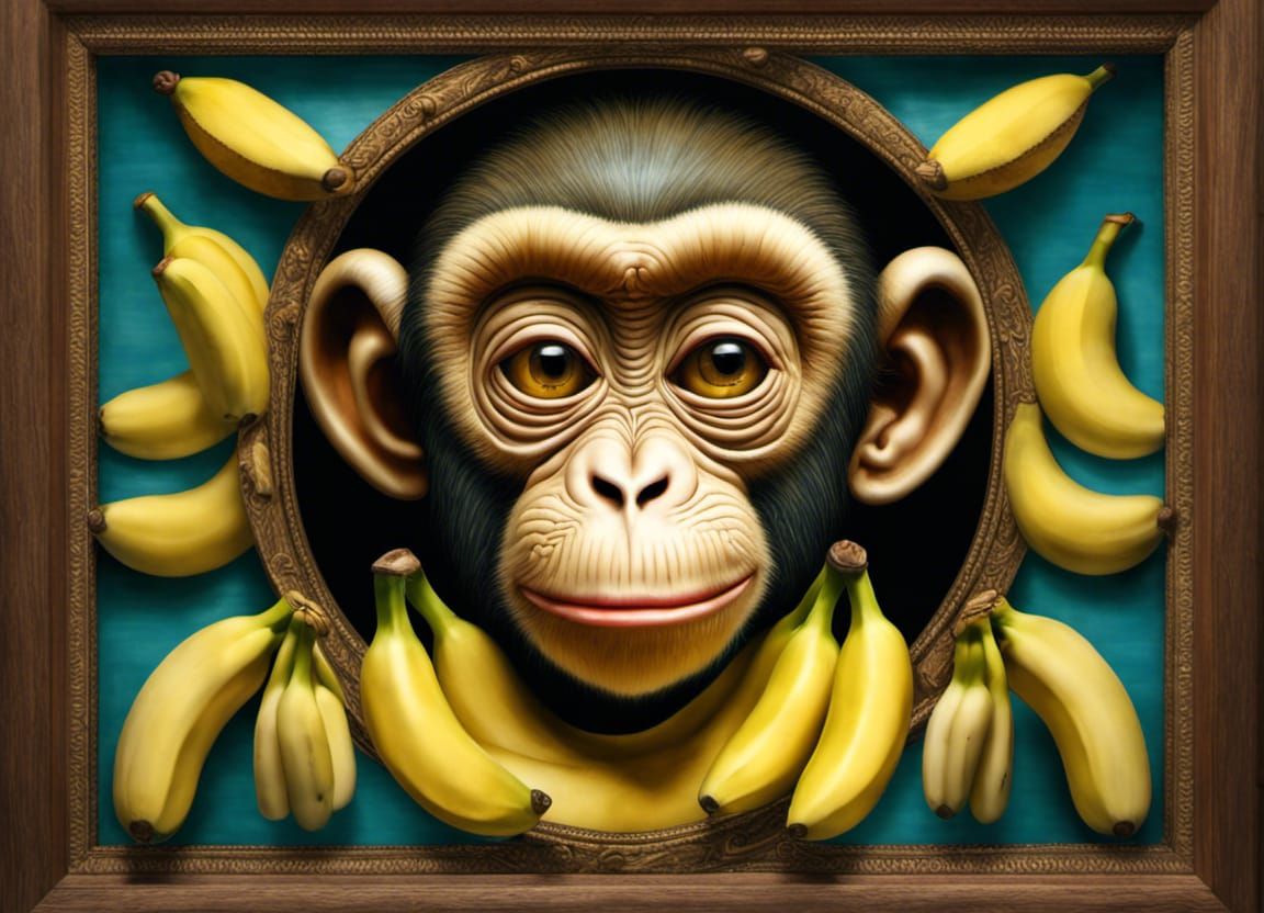 monkey with bananas - AI Generated Artwork - NightCafe Creator