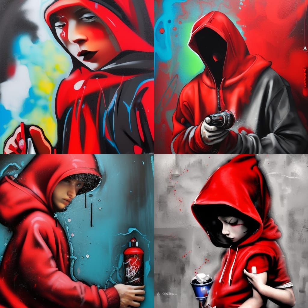 An Alchemist wearing red and black hooded - AI Generated Artwork ...