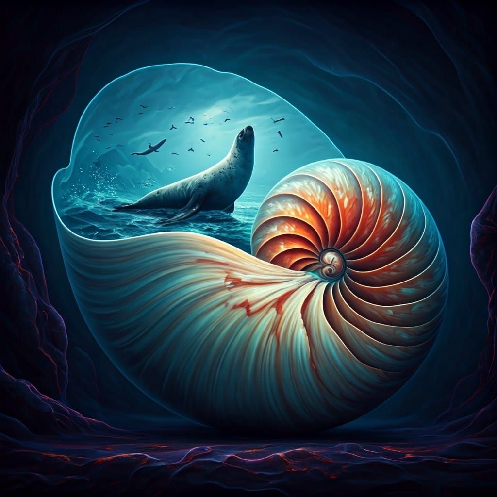 Under The Sea - Epic Nautilus Sea Shell Scene with Seal Life...