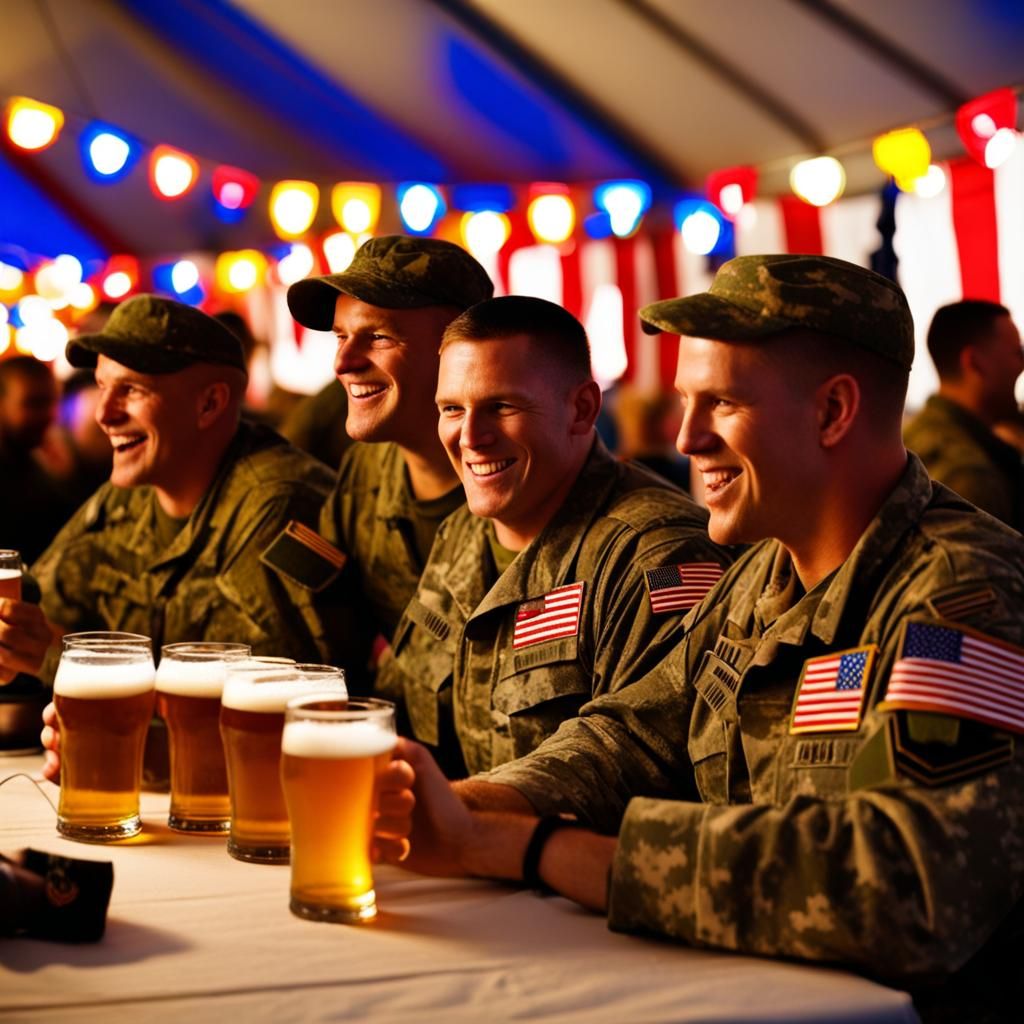 American Soldiers at an Octoberfest Beer Tent - AI Generated Artwork ...