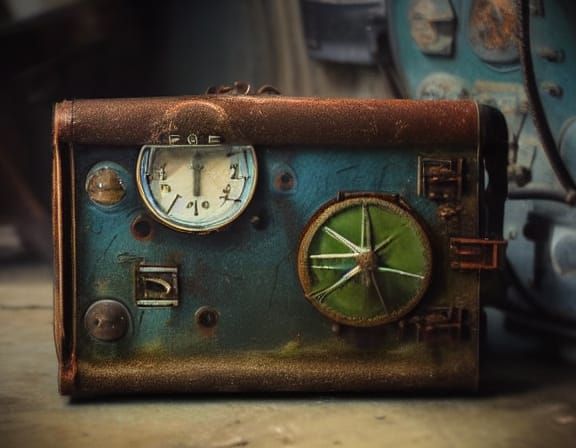Steampunk Submarine Control Panel in Cinematic Sti... - AI Art