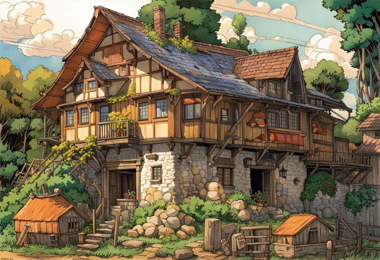 Fairy Tale Architecture - AI Generated Artwork - NightCafe Creator
