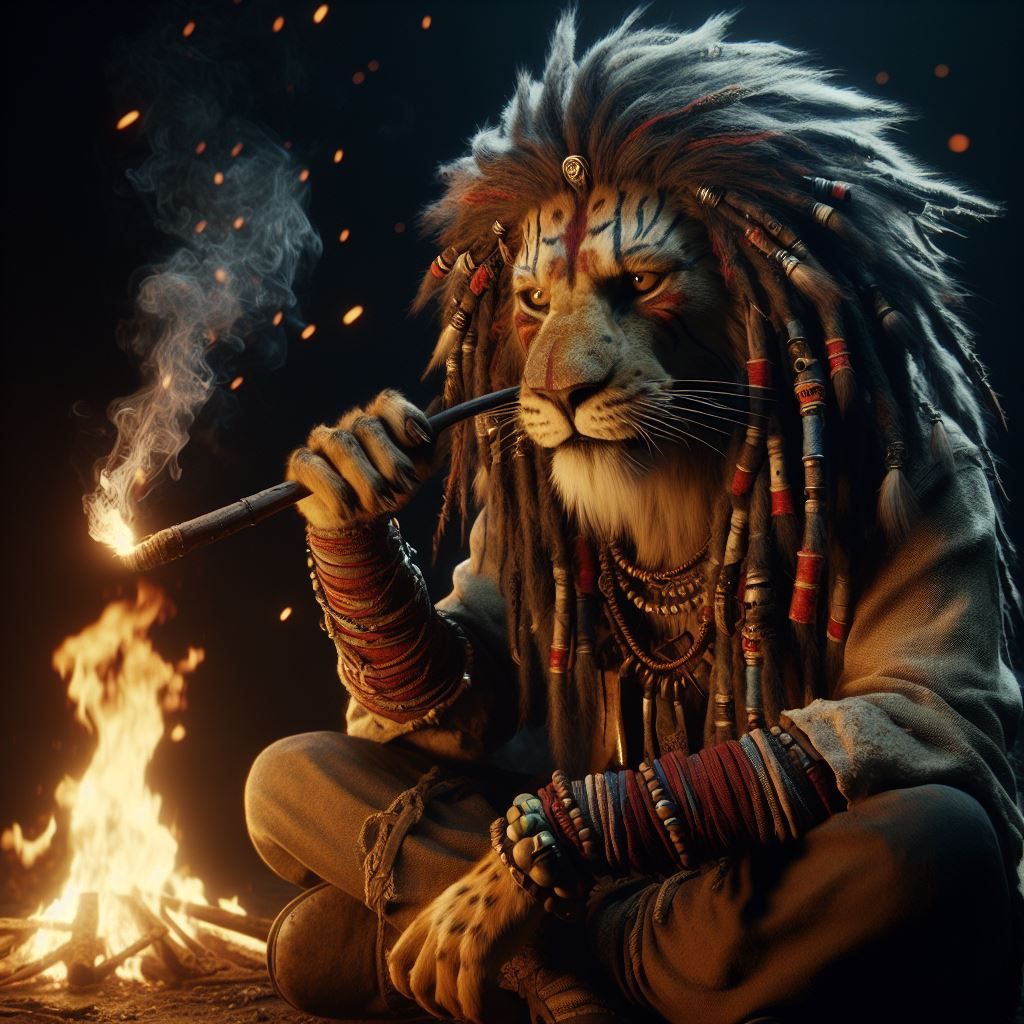 Afro Lion - AI Generated Artwork - NightCafe Creator