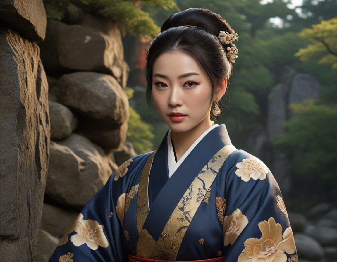 A portrait of a 17th century Japanese shogun's woman