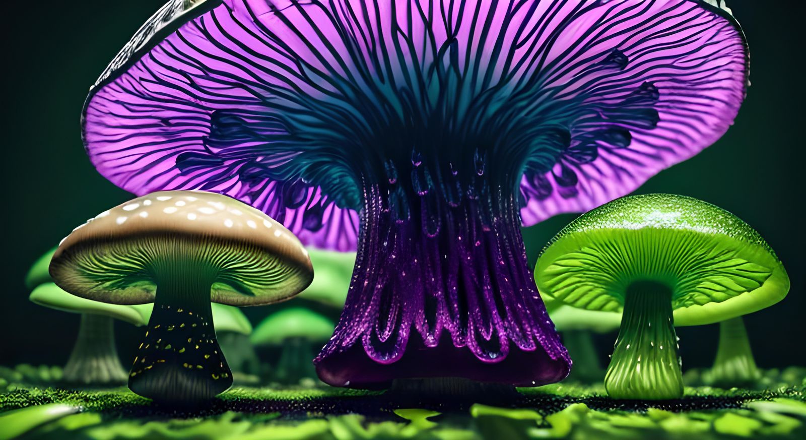Purple Shroom - AI Generated Artwork - NightCafe Creator