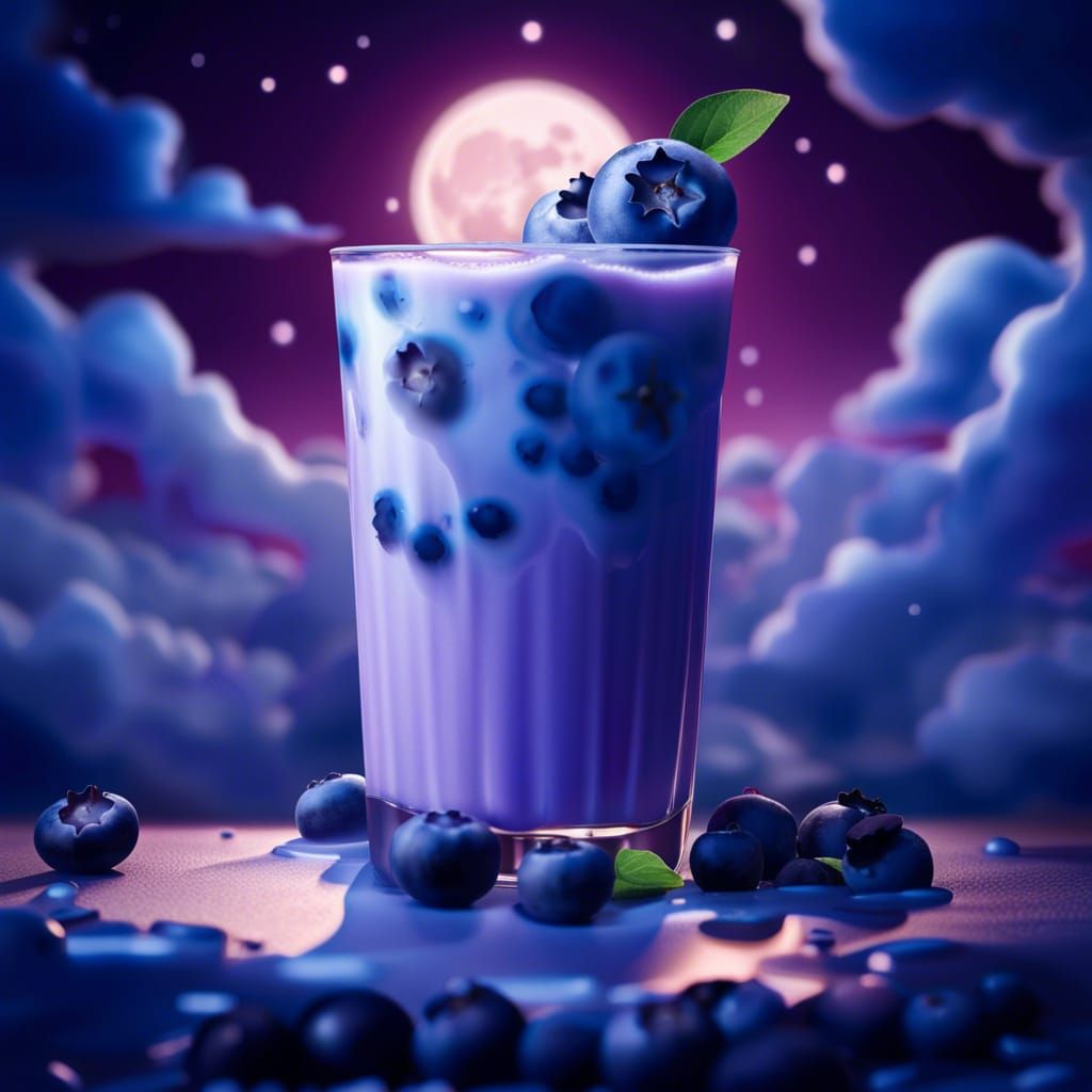 blueberry milk, but fancy - AI Generated Artwork - NightCafe Creator