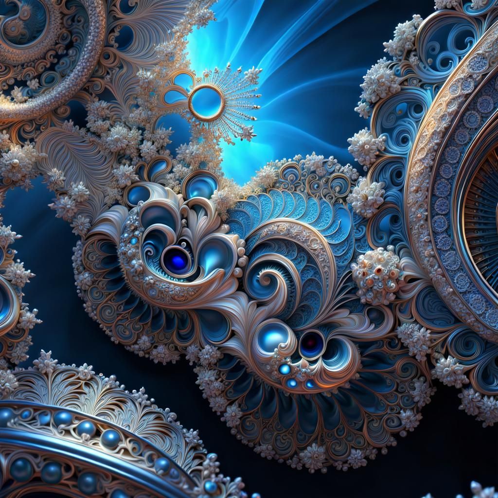 Fractal cosmic geometry - AI Generated Artwork - NightCafe Creator