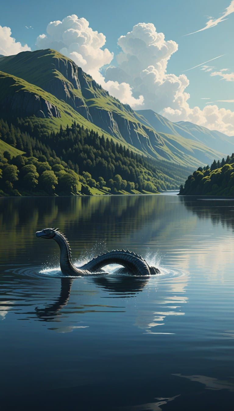 don't photo me - Majestic Loch Ness Monster in a Romanticize...