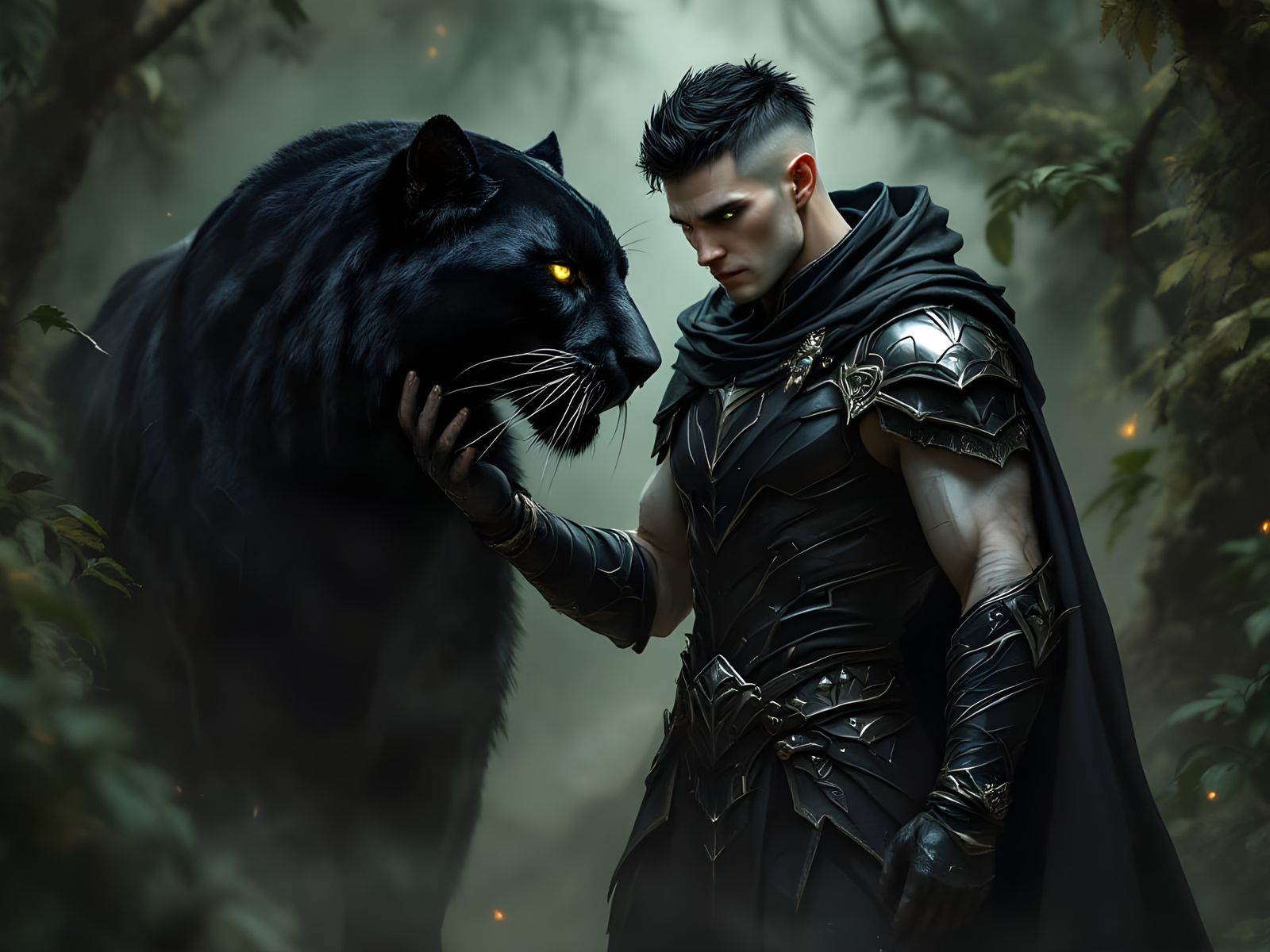 Drow Assassin with his panther mount