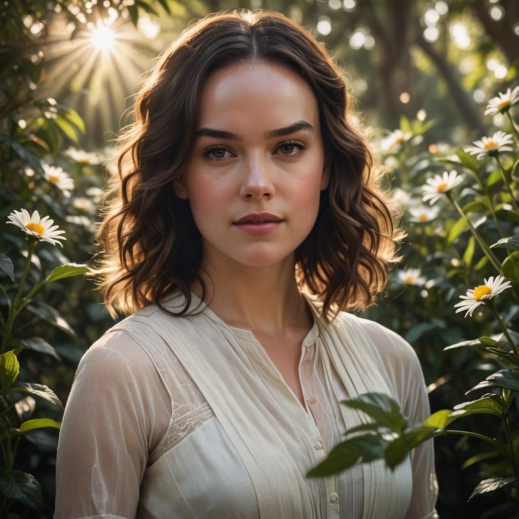 Daisy Ridley headshot. - AI Generated Artwork - NightCafe Creator