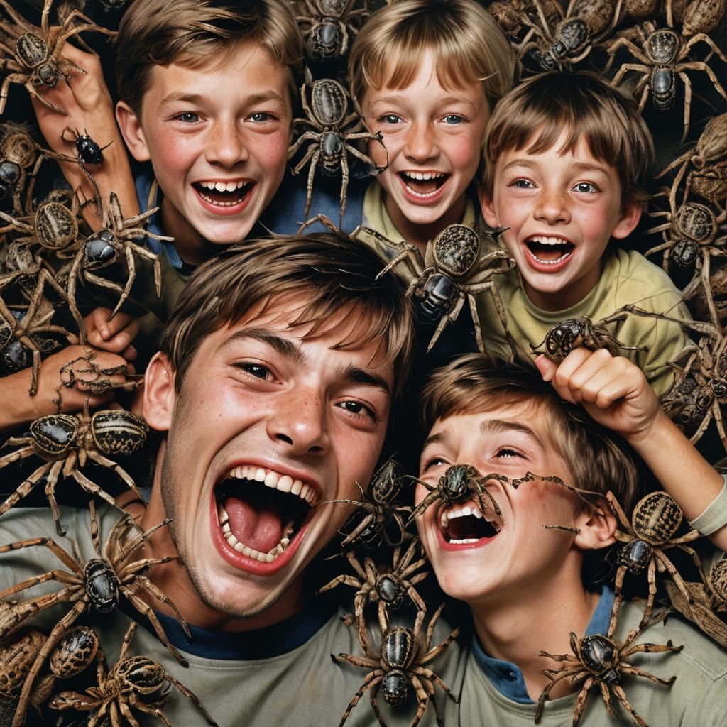 Spider Pit Fun Time - AI Generated Artwork - NightCafe Creator