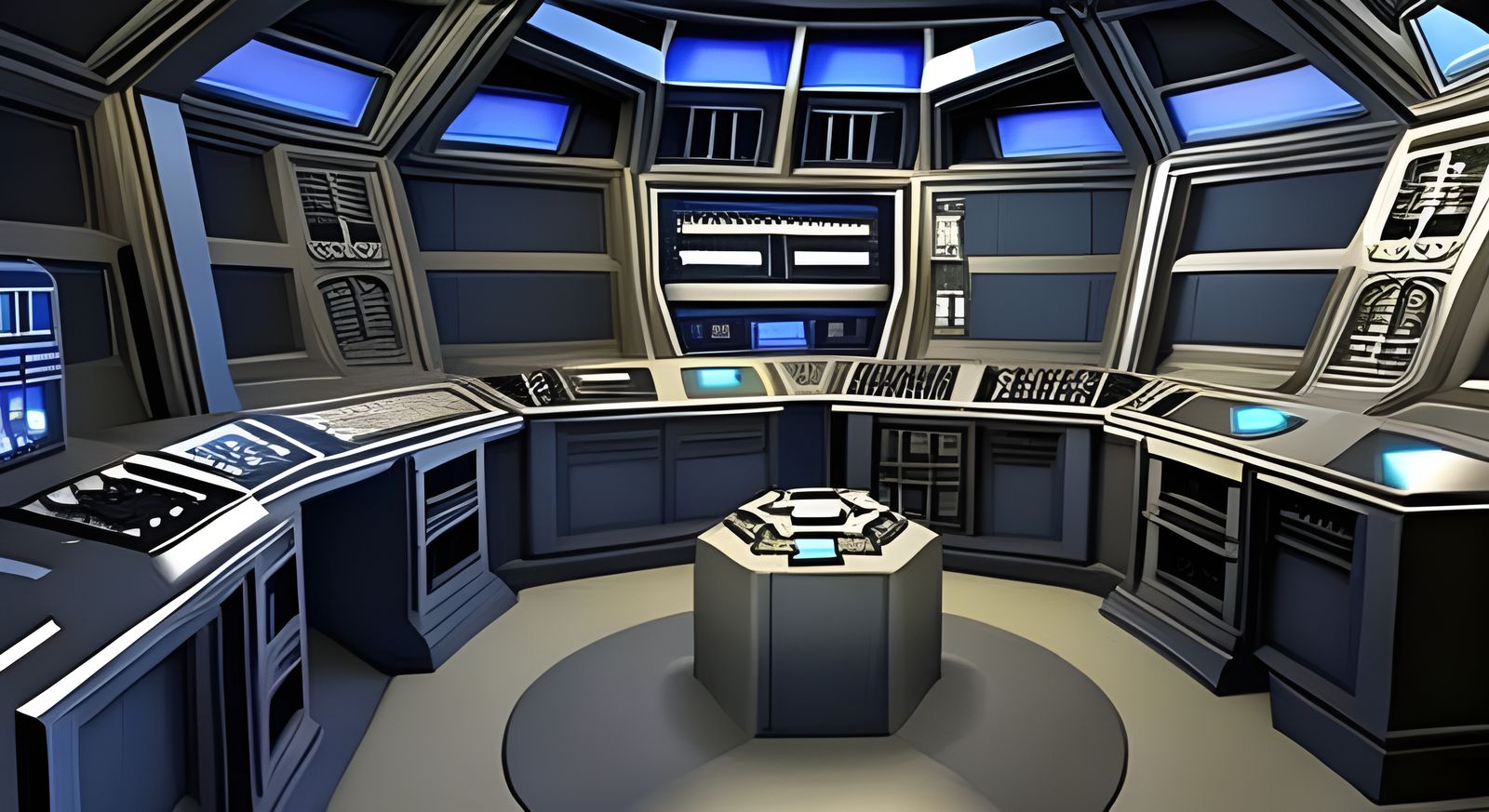 TARDIS console room concept III - AI Generated Artwork - NightCafe Creator