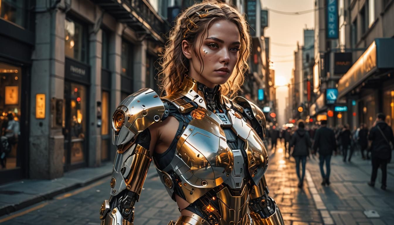 Cyborg girl - AI Generated Artwork - NightCafe Creator