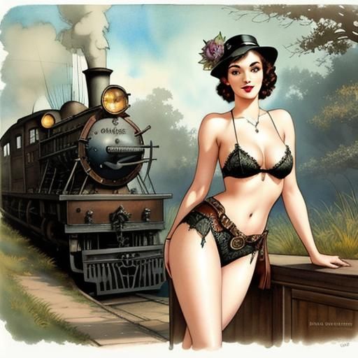 classic pinup - AI Generated Artwork - NightCafe Creator