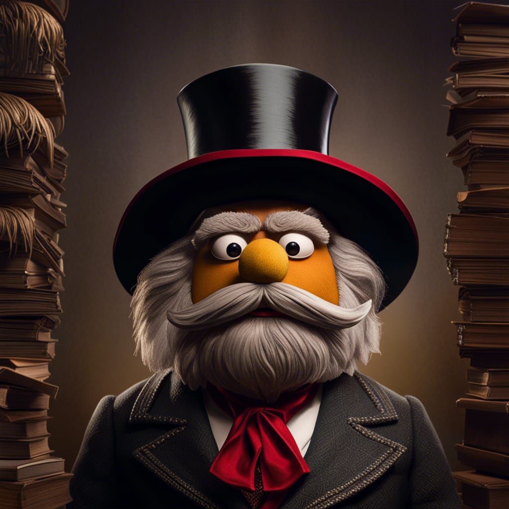 Muppet Karl Marx (Wearing a Top Hat) - AI Generated Artwork - NightCafe ...