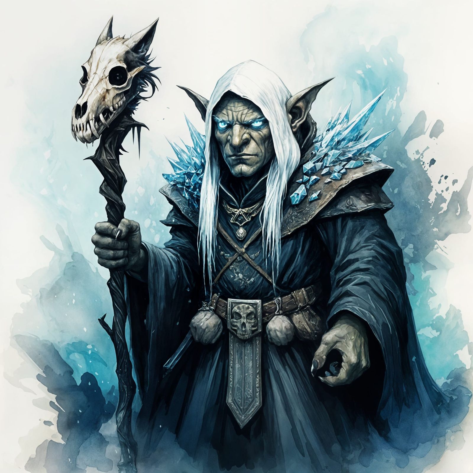 Ice Goblin Sorcerer III - Sly Goblin Sorcerer in Icy Despair