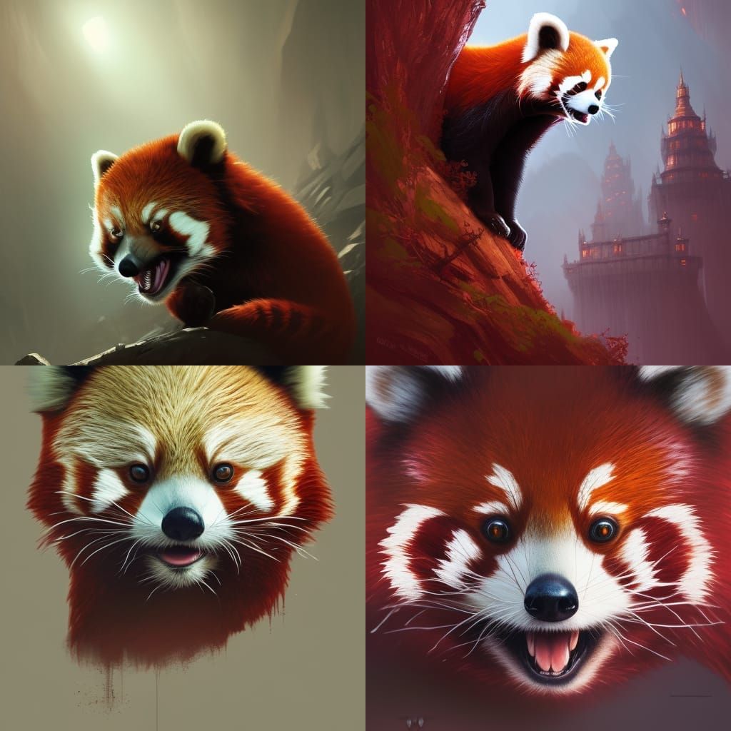 red panda profile pic - AI Generated Artwork - NightCafe Creator