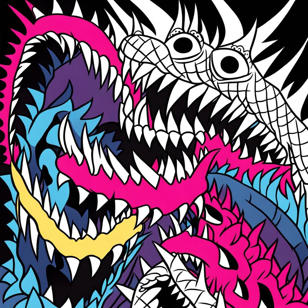 Abstract Dragons - AI Generated Artwork - NightCafe Creator