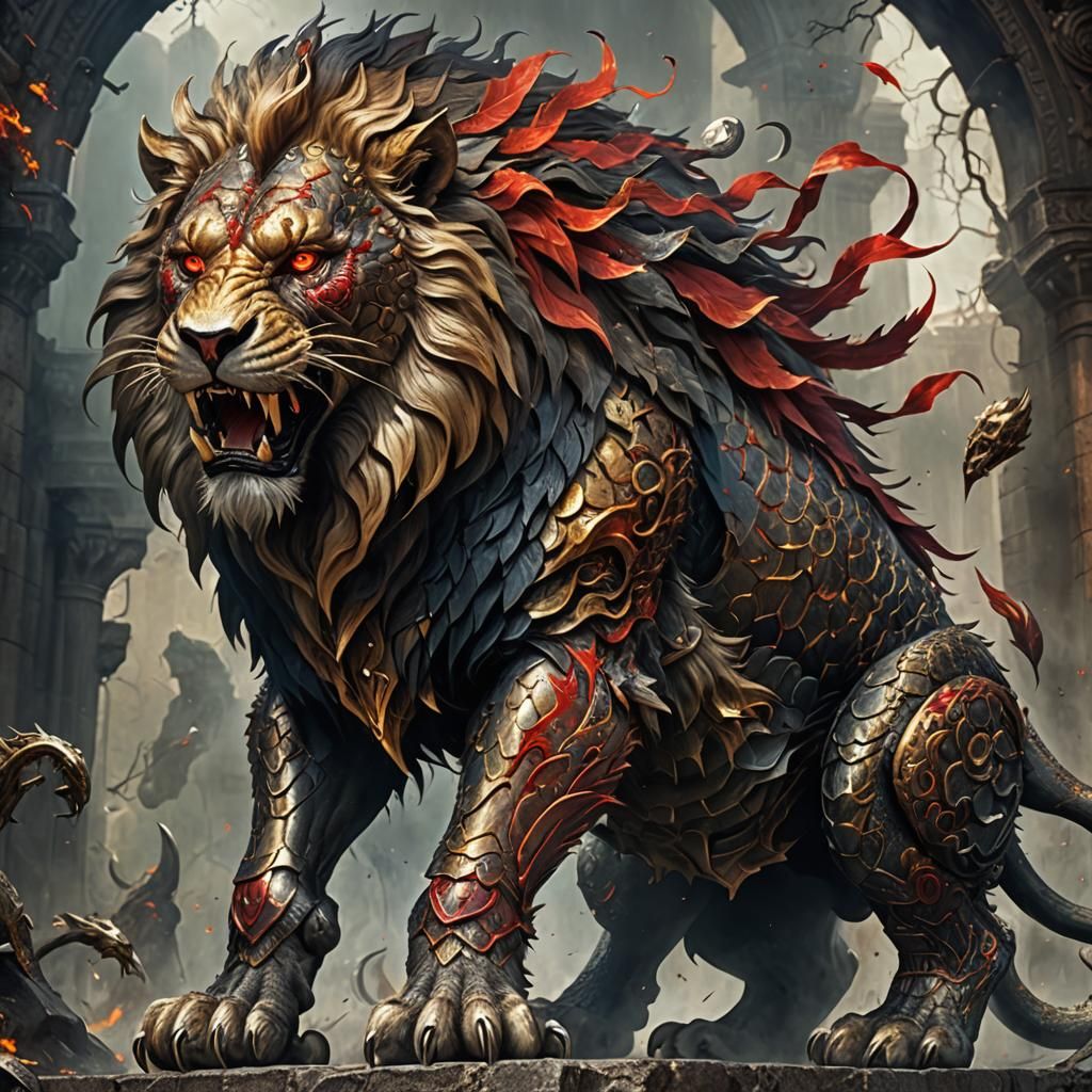 Bionic Lion 4 - AI Generated Artwork - NightCafe Creator