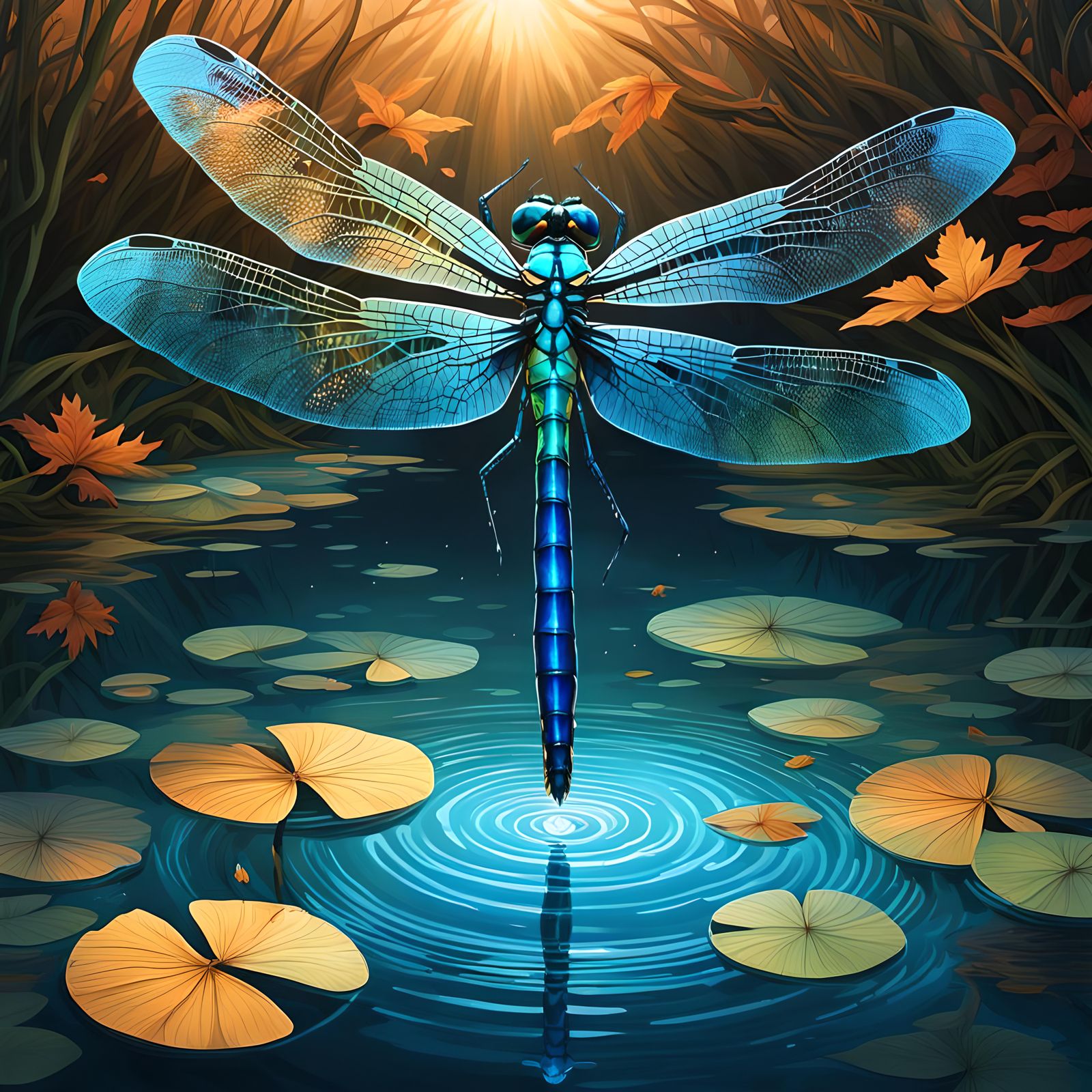 Azure Butterfly - AI Generated Artwork - NightCafe Creator