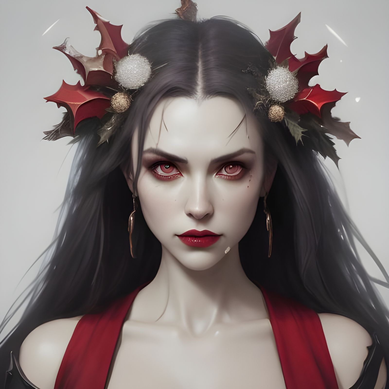 portrait, Xmas, Santa girl, Christmas Vampires, evil Vampires - AI Generated Artwork - NightCafe ...