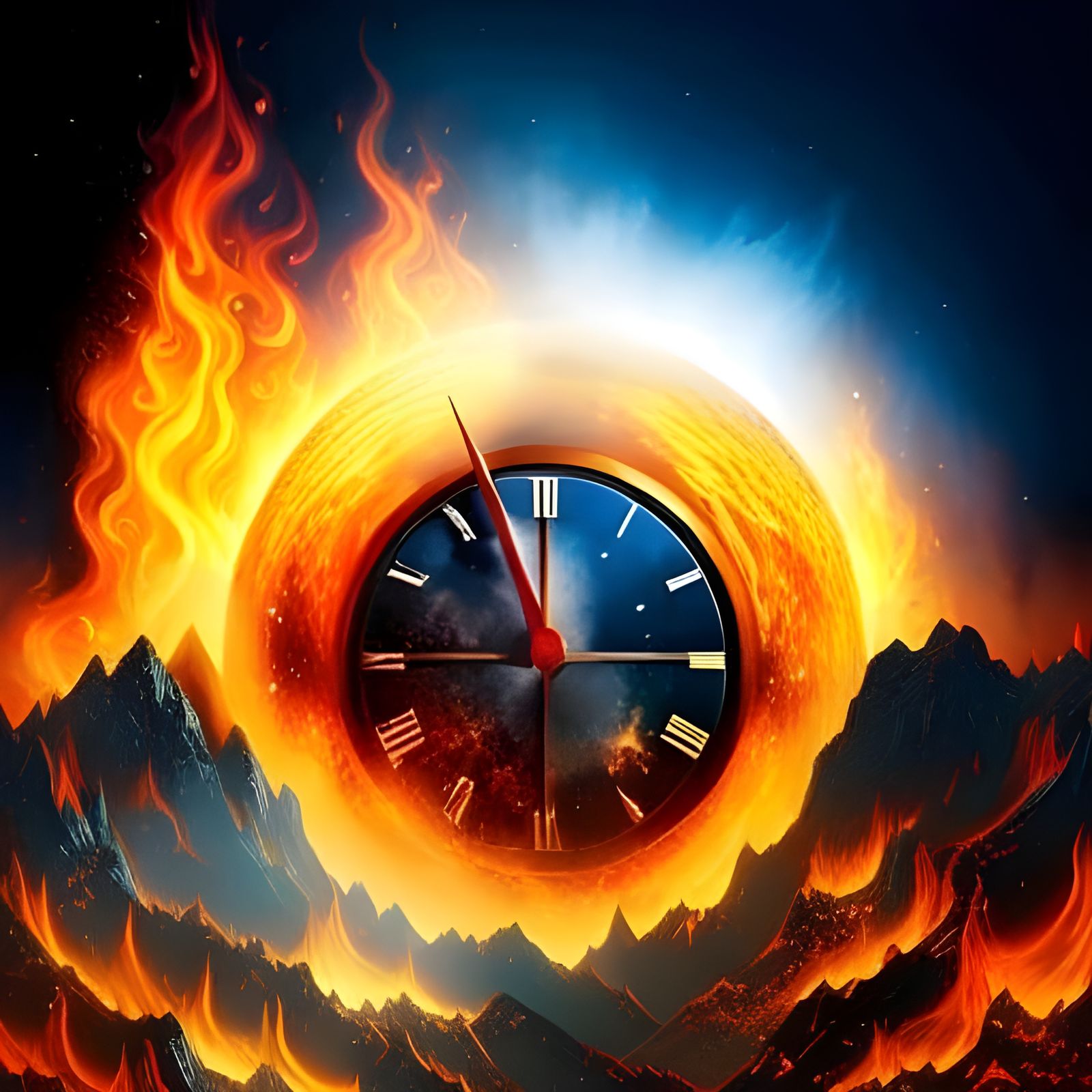 Doom’s Day Clock - AI Generated Artwork - NightCafe Creator