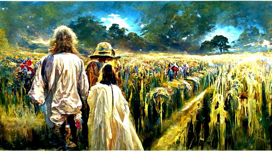 Walking through the fields of eternity - AI Generated Artwork ...