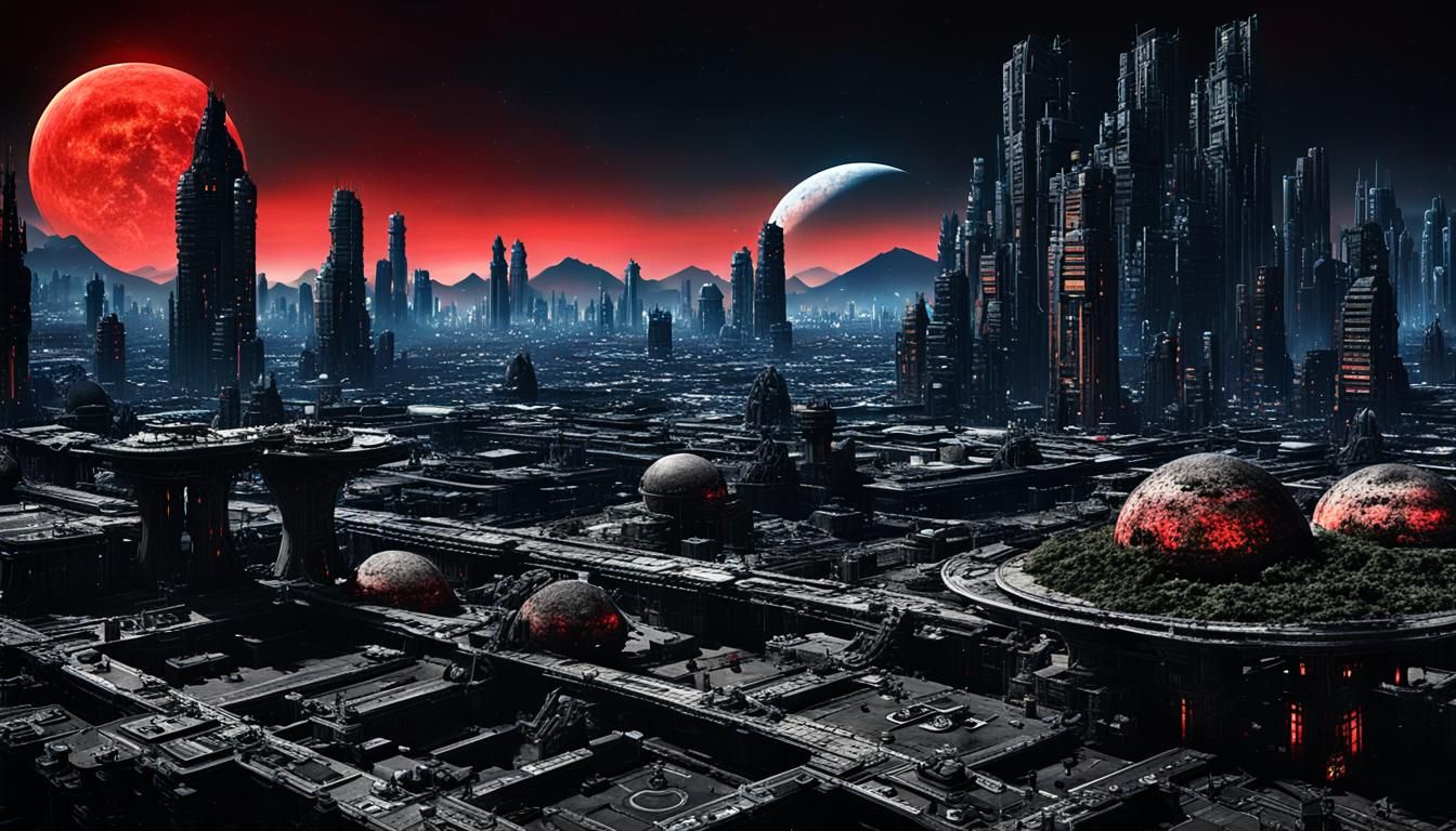 Alien Mega City - AI Generated Artwork - NightCafe Creator