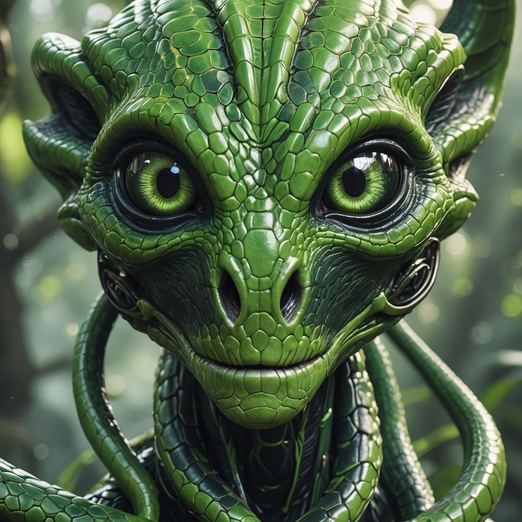 The alien snake - AI Generated Artwork - NightCafe Creator