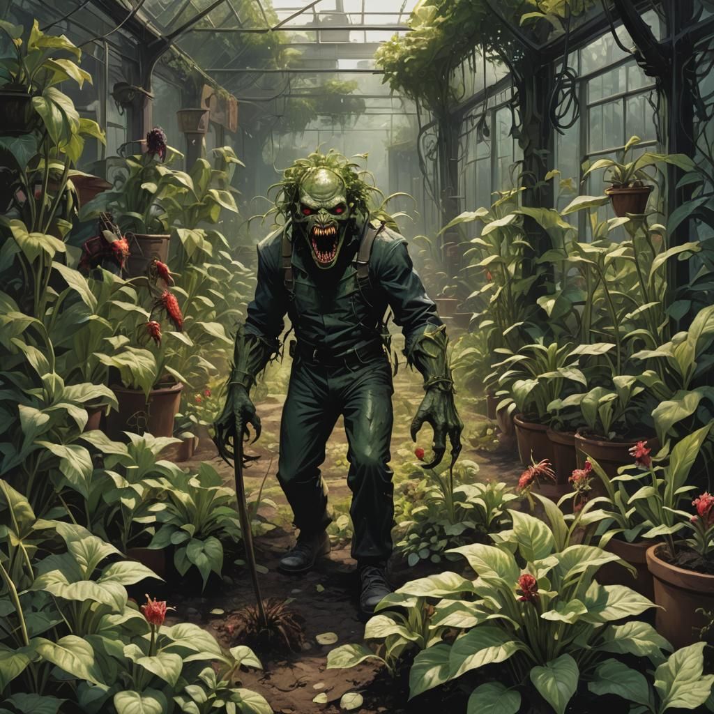 man-eating plant garden - AI Generated Artwork - NightCafe Creator